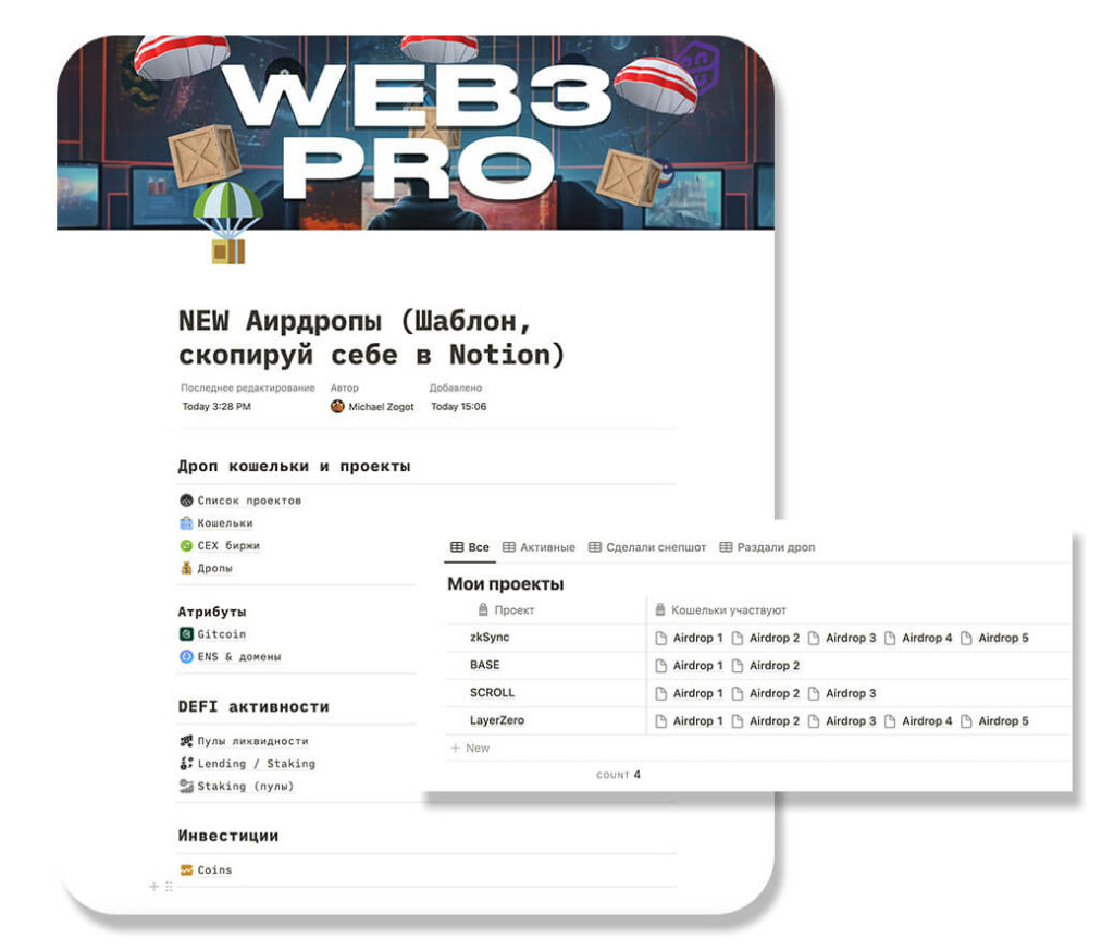 WEB3 PRO - курс по заработку на ретродропах и тестнетах